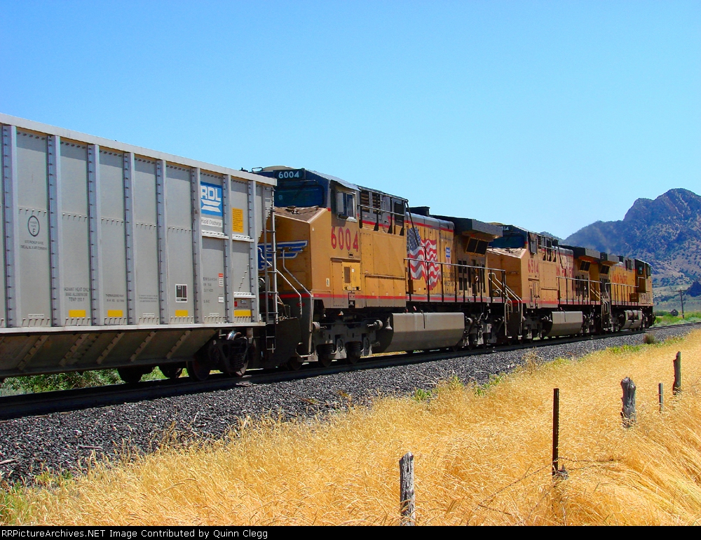 UNION PACIFIC GE C44ACCTE NO.6004 AT LEAMINGTON UTAH ON JULY 7, 2010